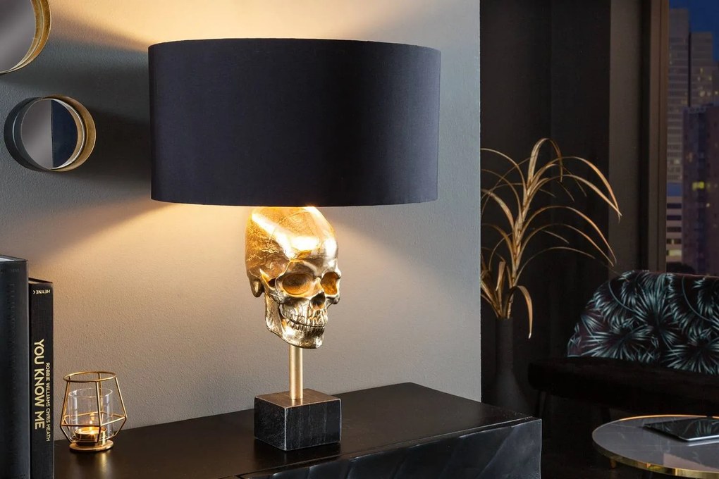 Designová stolní lampa Madigan 56 cm černo-zlatá Biano.cz