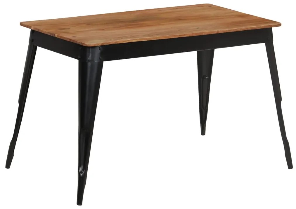 Jídelní stůl z masivního akáciového dřeva a oceli 120x60x76 cm,  246295