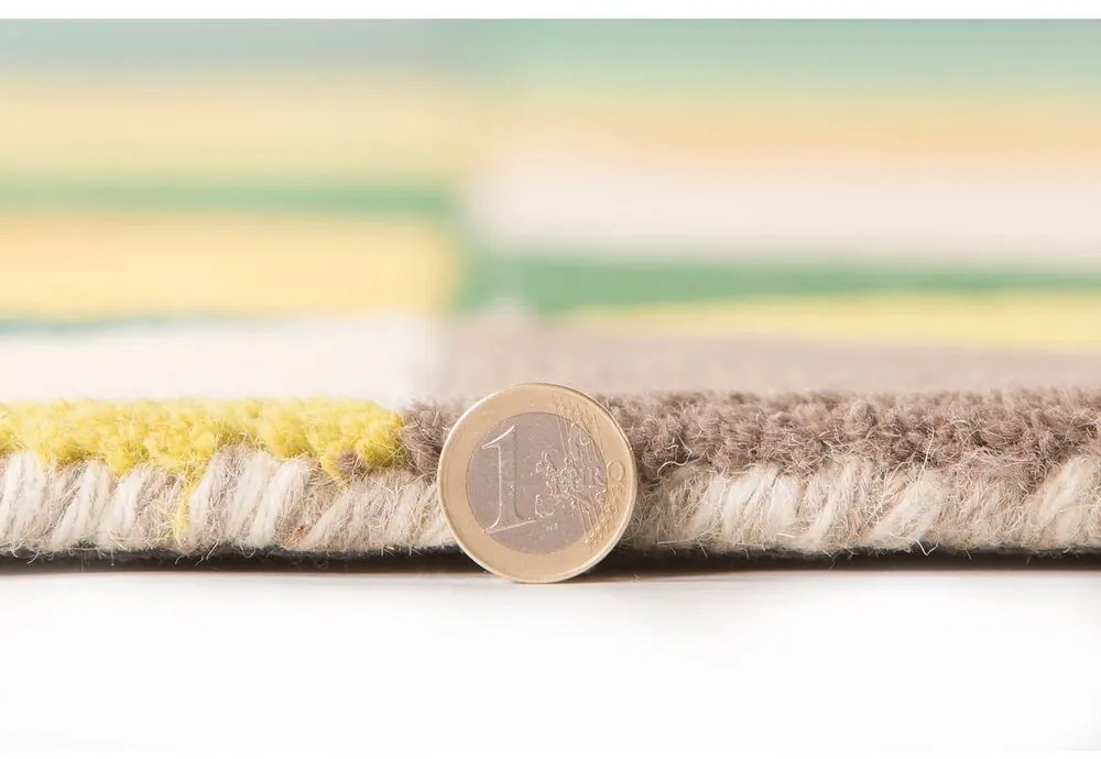 Flair Rugs, Ručně všívaný kusový koberec Illusion Prism Green/Multi kruh, 160x160 (průměr) kruh, vícebarevná, ložnice