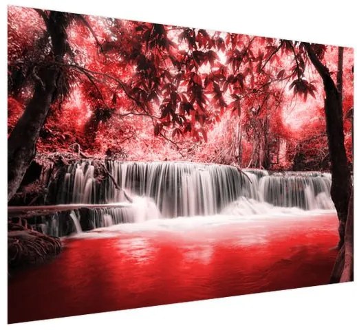 Fototapeta Vodopád v červené džungli 200x135cm FT2552A_1AL