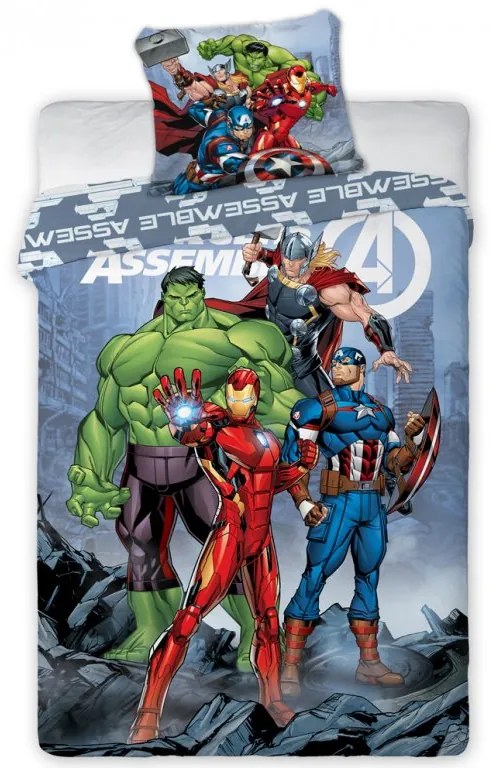 DĚTSKÉ POVLEČENÍ AVENGERS AGENTI S.H.I.E.L.D. 140x200/70x90 cm