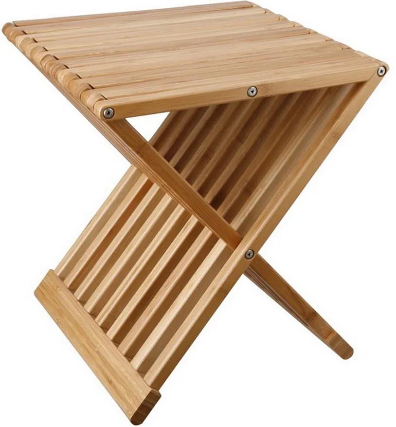 Skládací odkládací stolek/stolička z bambusu Tomasucci Tiger