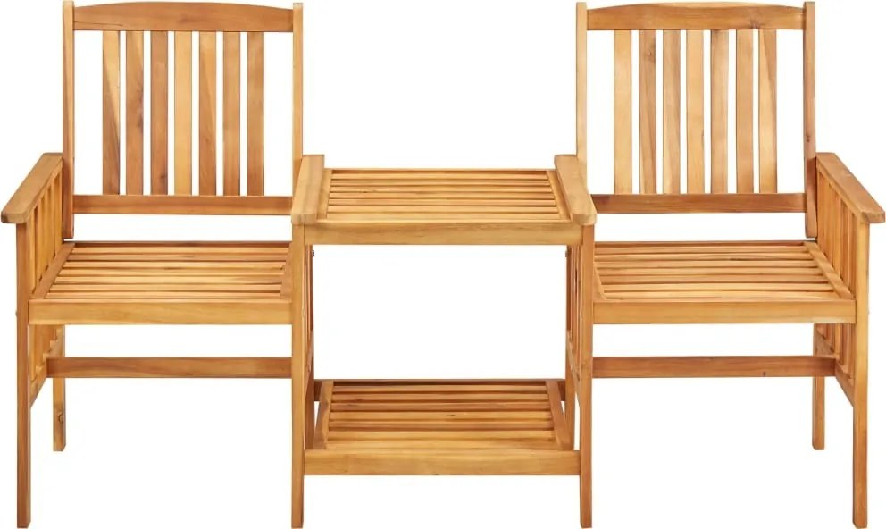 vidaXL Zahradní židle s čajovým stolkem a poduškami 2ks akáciové dřevo [3061277] Barva: Šedá