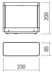 Redo 90580 - LED Venkovní lampa WAKE LED/8W/230V 3000K 20 cm IP65 antracit