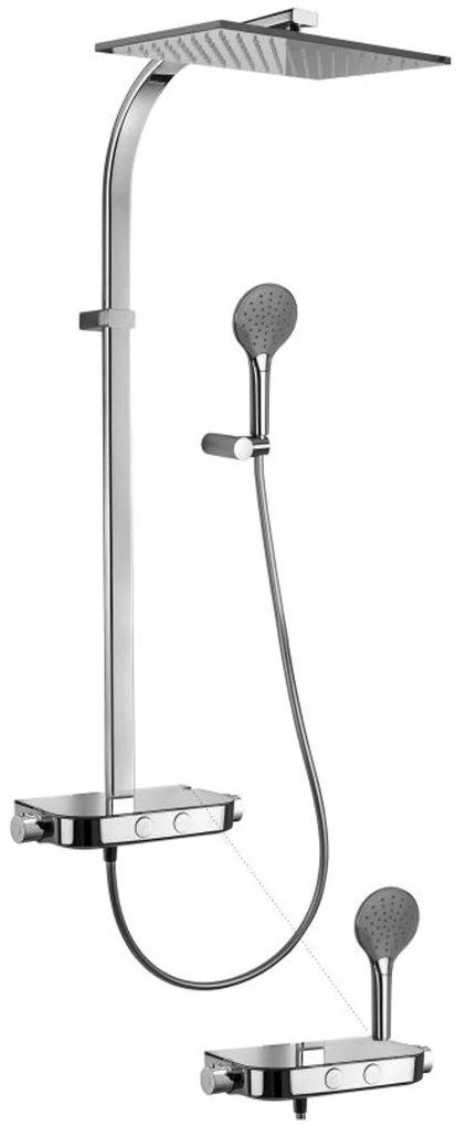 Paffoni - Sprchový set Moby s termostatem, 2 proudy, chrom ZCOL668CRAG