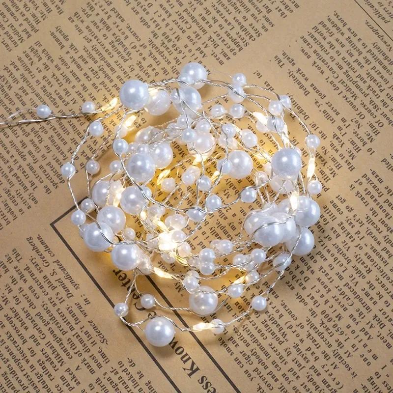Vánoční LED závěs s 160 perličkami, 3m, různé varianty na výběr Barva: Studená bílá