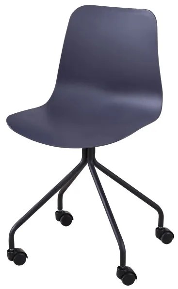 Kancelářská židle v tmavě šedé barvě s plastovým sedákem TK2017