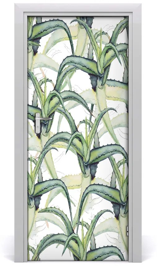 Samolepící fototapeta na dveře Aloes 75x205 cm