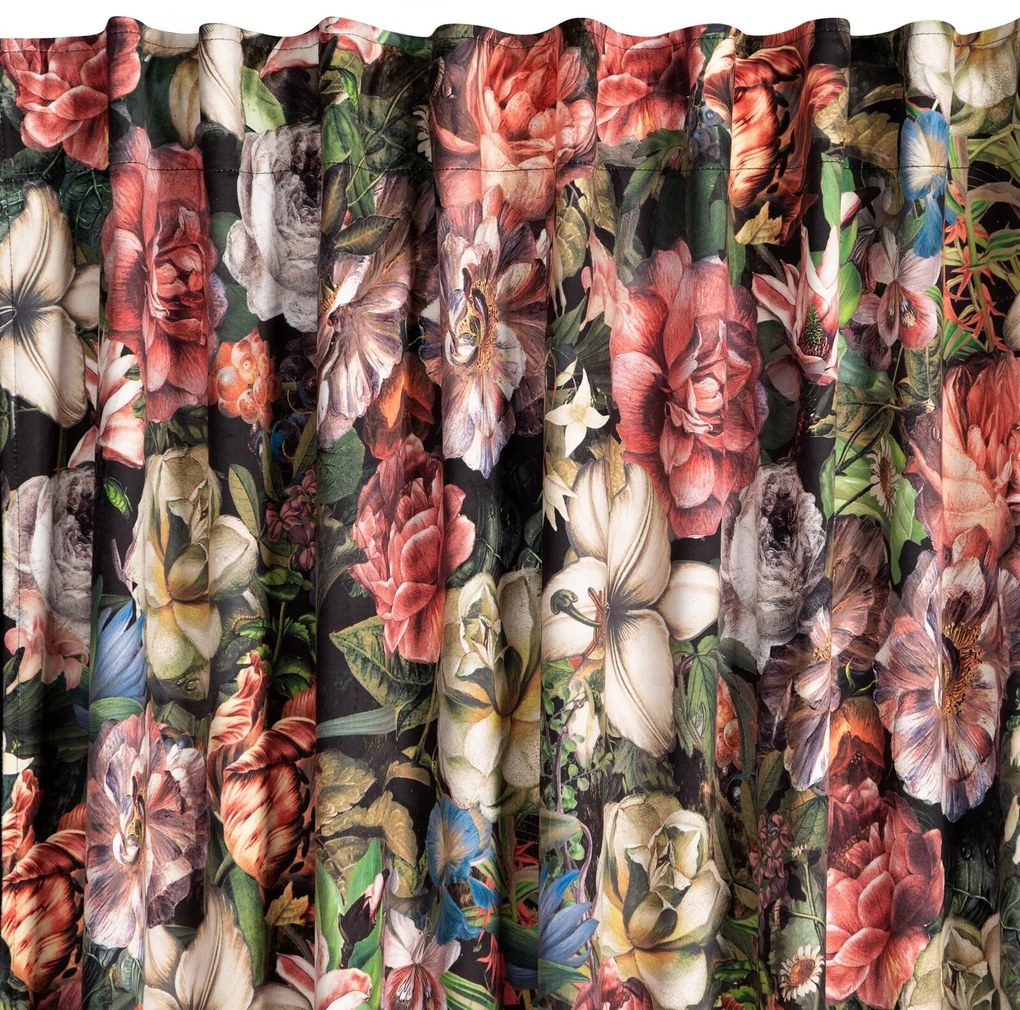 ZATEMŇOVACÍ ZÁVĚS NA PÁSCE PEONIA 140X270 CM VZOROVANÁ
