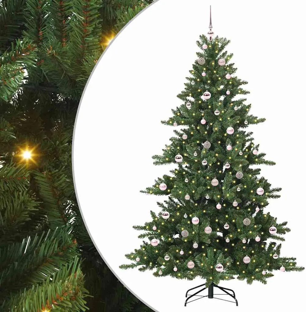 Umělý Skládací Vánoční Strom Zelená 210 cm PVC a ocel 3397681