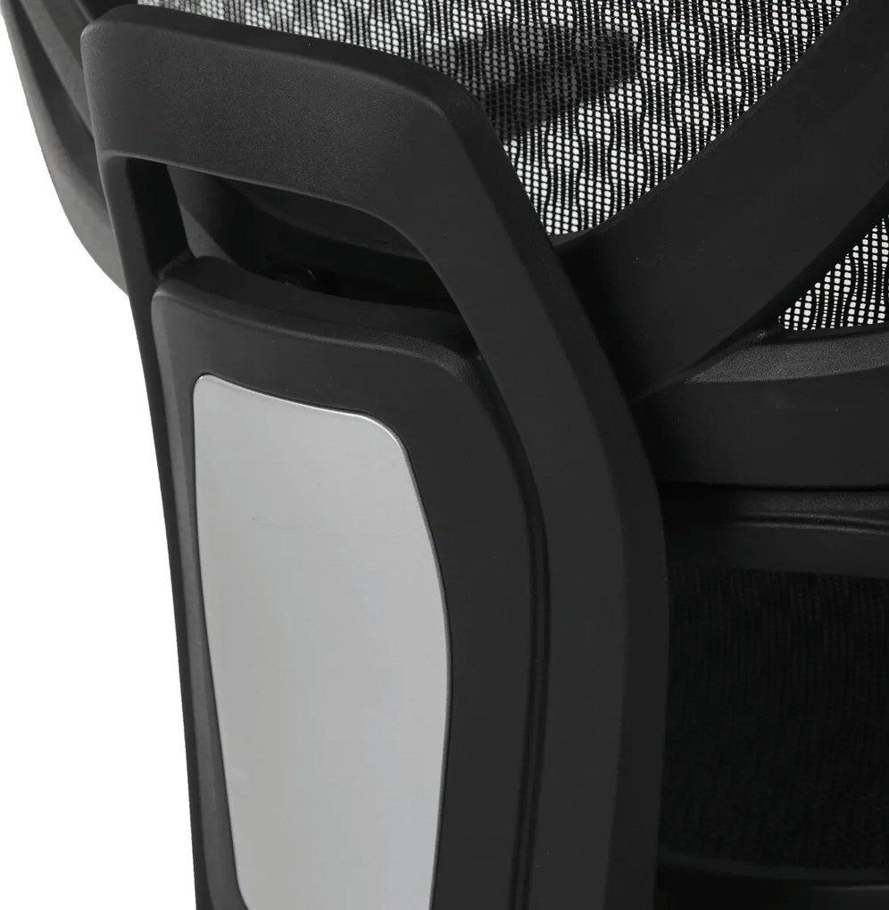 Ergonomická kancelářská židle PLUSHIO - černá síťovina