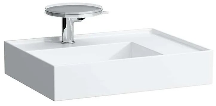 Laufen Kartell - Umyvadlo 60x46 cm, s 1 otvorem pro baterii, SaphirKeramik, s LCC, bílá H8103344001111