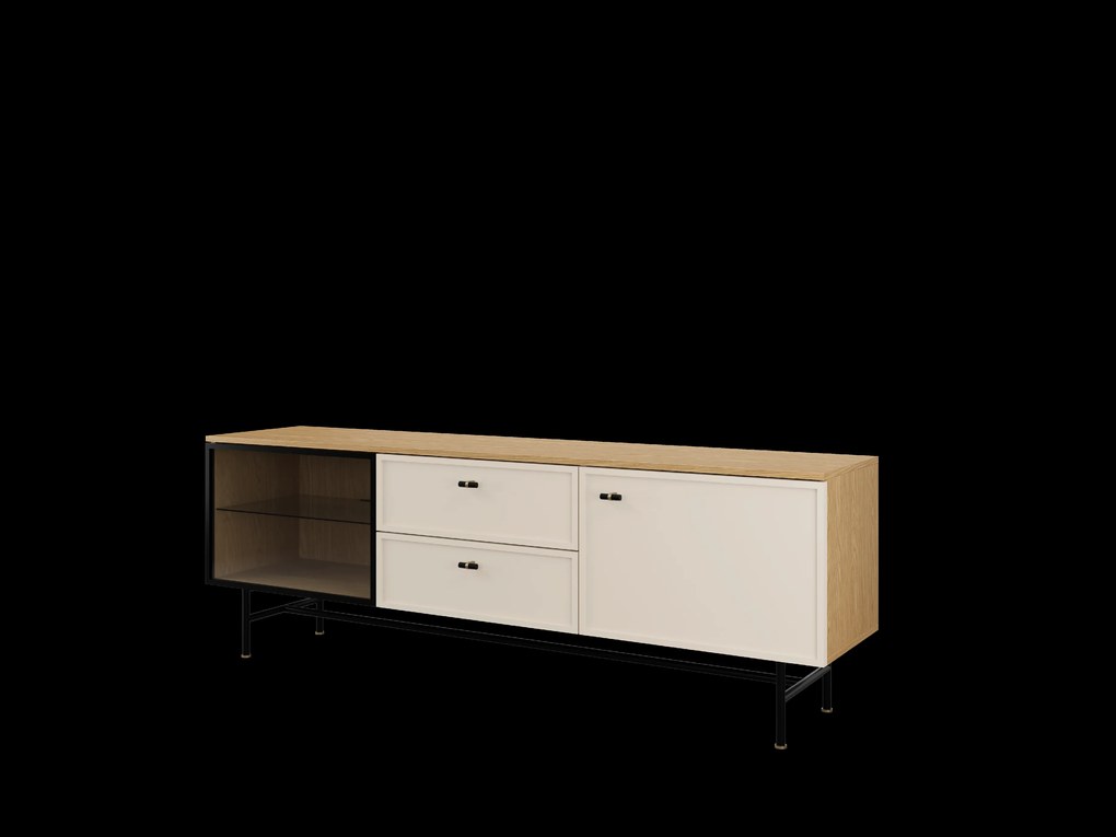 Jurek TV stolek ELORA 11 1D1W2S Kombinace barev: Baltic Storm/ Toffee