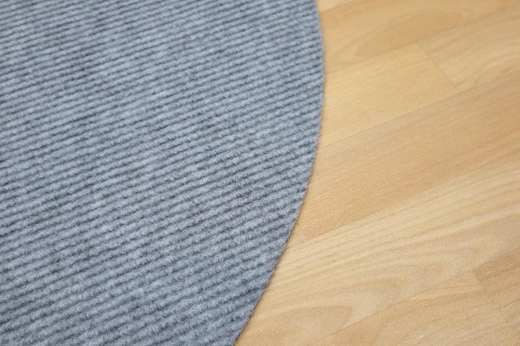 Vopi, Kusový koberec Quick step šedý kruh, 100x100 (průměr) kruh, šedá, chodba / předsíň