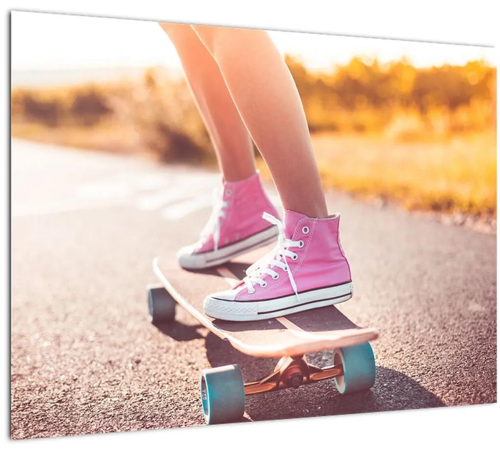 Skleněný obraz skateboardu (70x50 cm)