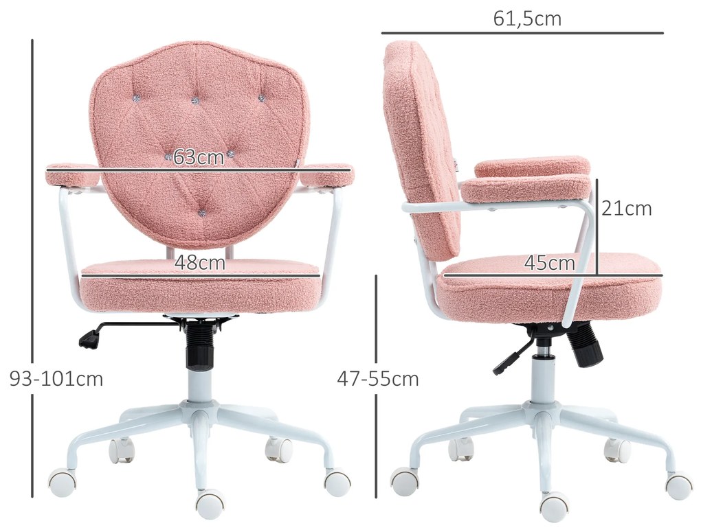 HOMCOM Kancelářská židle HOMCOM, ergonomická kancelářská židle s houpací funkcí, knoflíkový potah, výškově nastavitelná židle k počítači s otočnou fu…