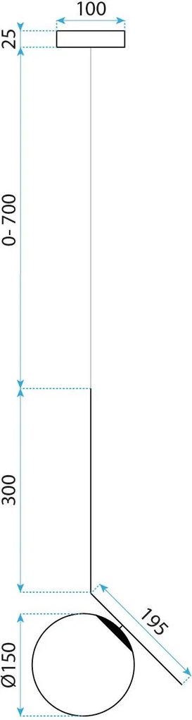 Toolight Toolight, stropní lampa skleněná koule z bílého zlata 1xE27, G106-1W, zlatá-bílá, OSW-09731