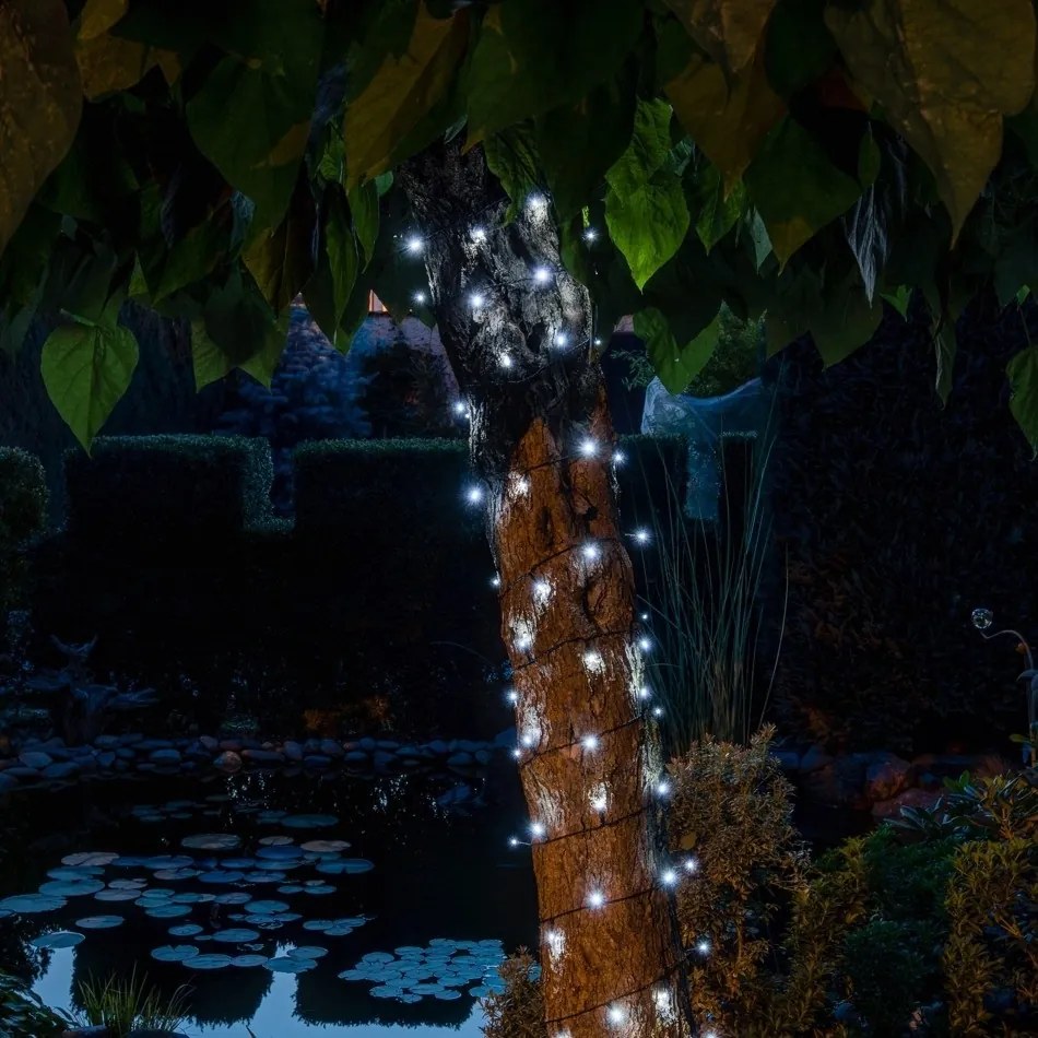 Hobby Line LED světelný řetěz, venkovní, 4 m, ledově bílá, 32 diod, tmavě zelený kabel, IP44, prodlužovací