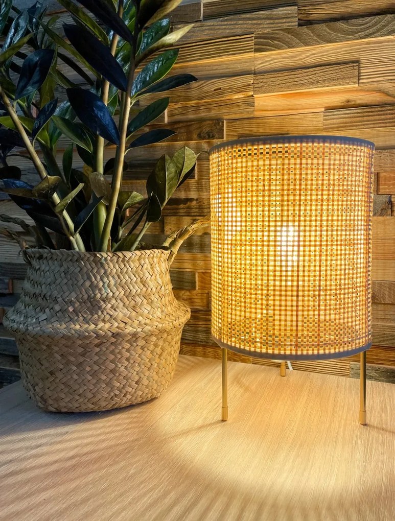 Stolní lampa BOHO bambusová