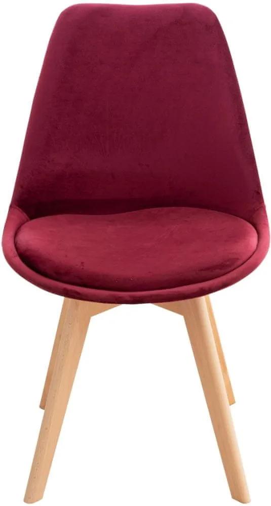 Bhm germany Jídelní židle Linares, samet, červená