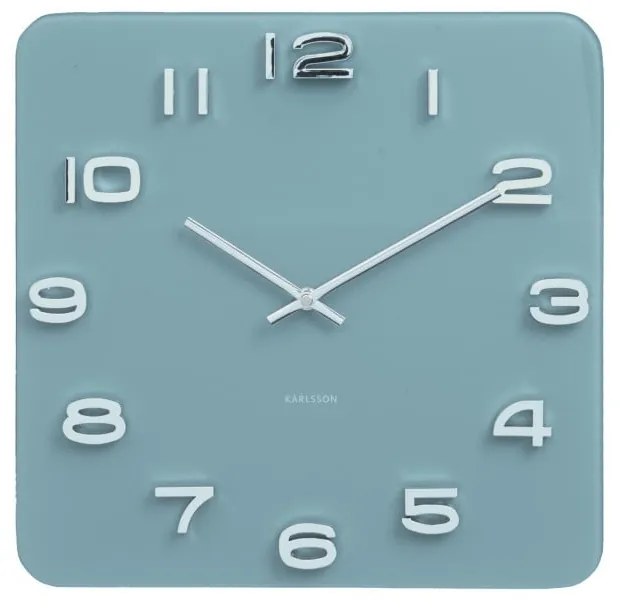 Modré hodiny Karlsson Vintage, 35 x 35 cm