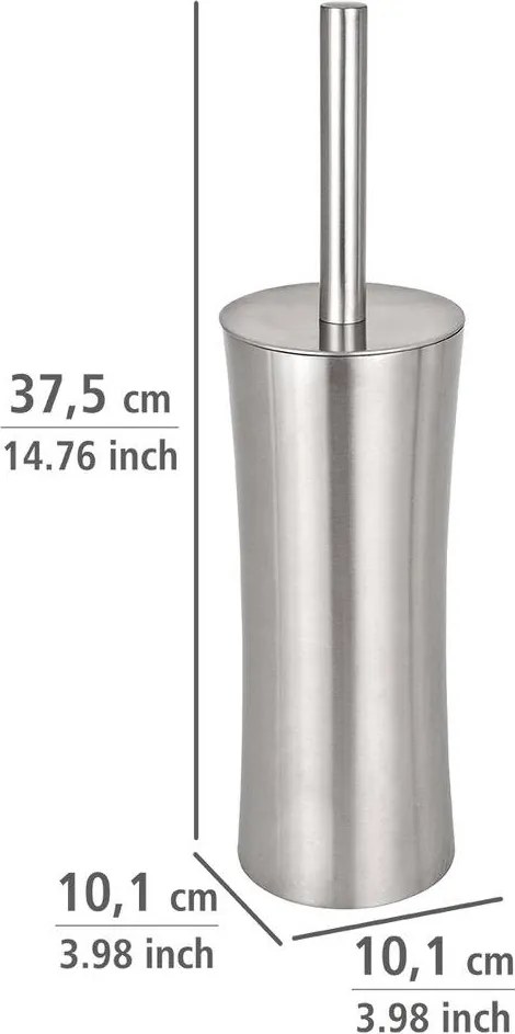 Nádoba na WC PIENO + štětka WC, nerezová ocel, WENKO