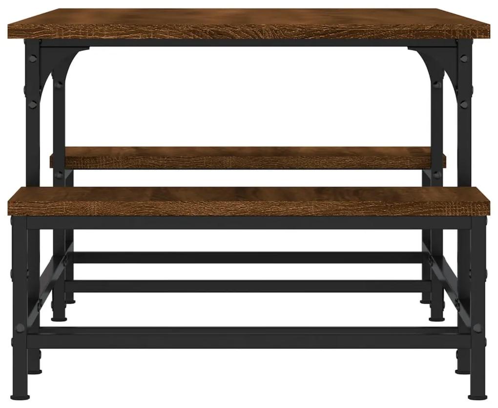 Konferenční stolek hnědý dub 100x50,5x40 cm kompozitní dřevo - Default Title