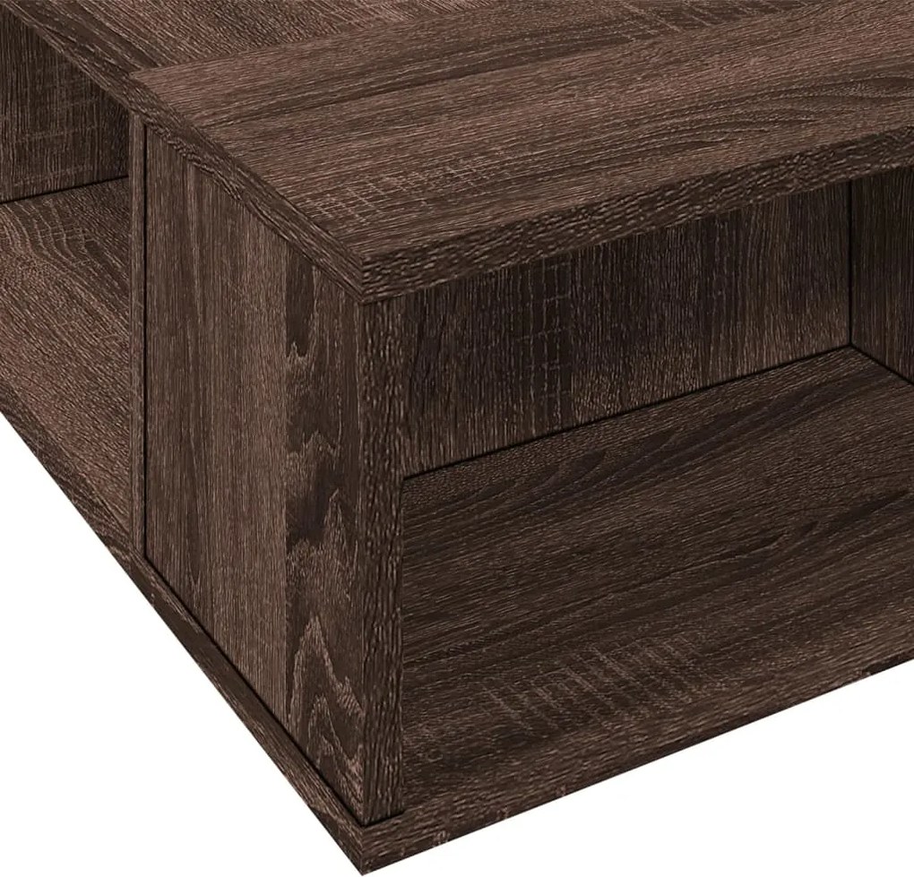 Rám postele hnědý dub 75 x 190 cm kompozitní dřevo 3280537