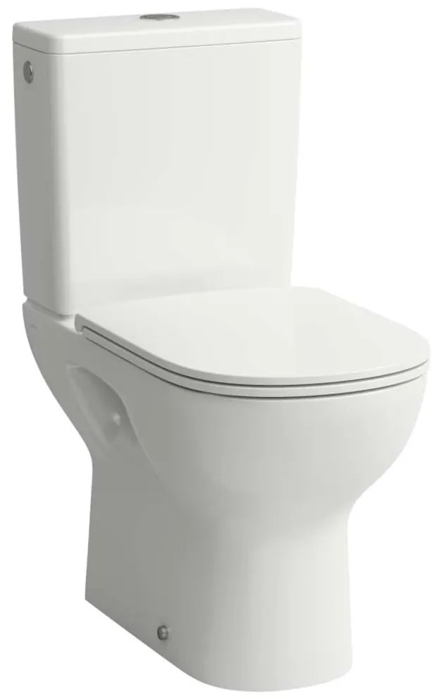 Laufen Lua - WC kombi se sedátkem SoftClose, spodní odpad, boční napouštění, Rimless, DualFlush, bílá H8670870009721