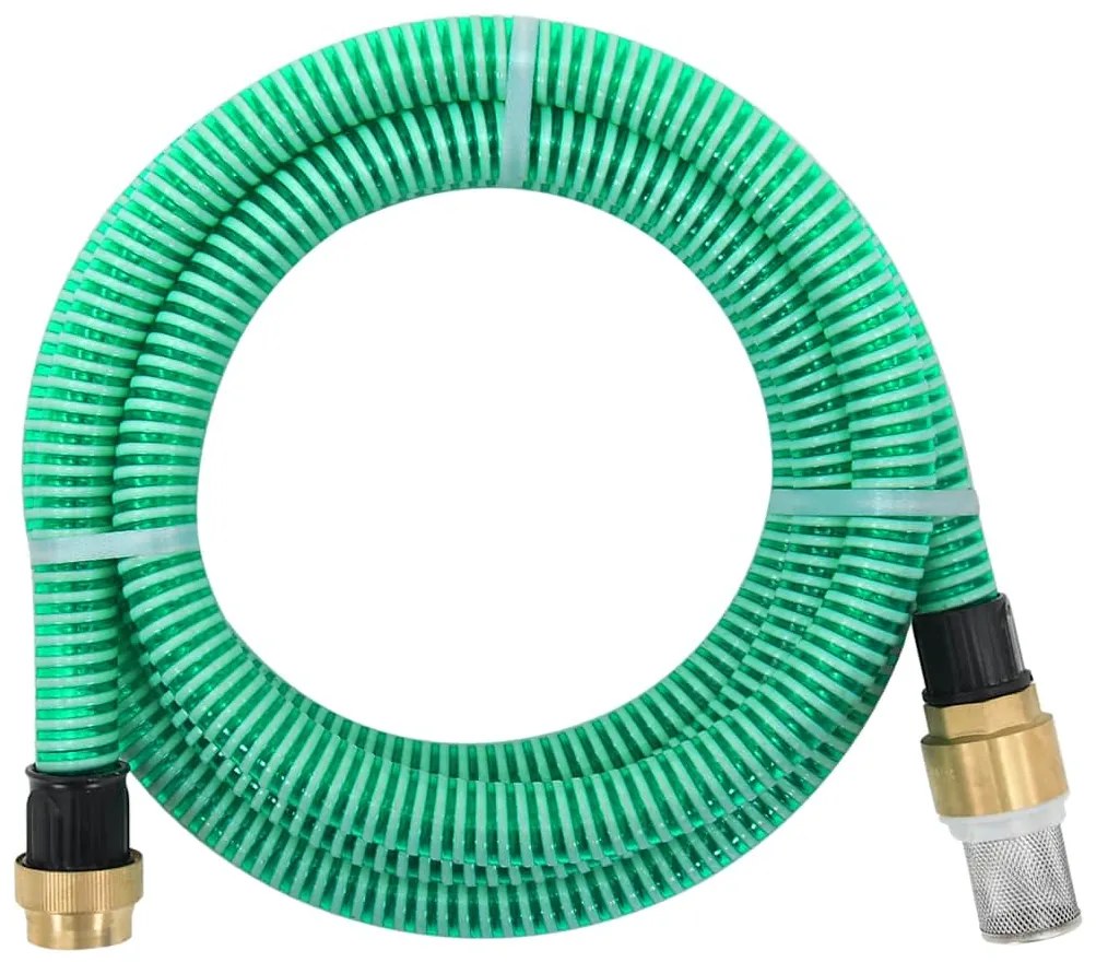 Sací hadice s mosaznými konektory zelená 1,1" 5 m PVC 151042