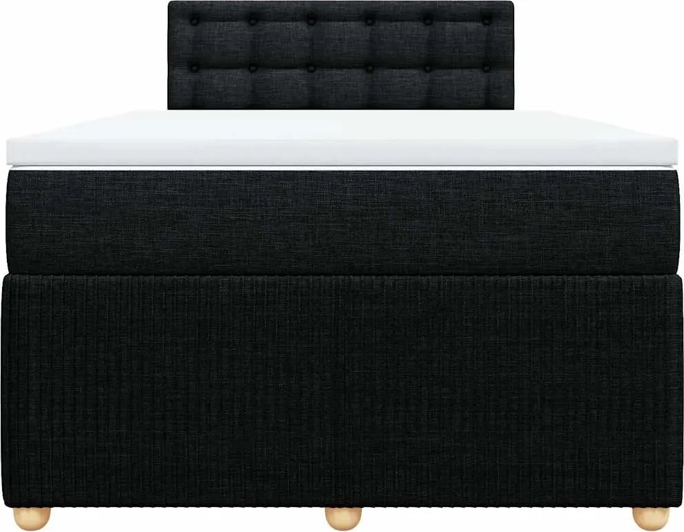Box spring postel s matrací černá 120x200 cm textil 3287439