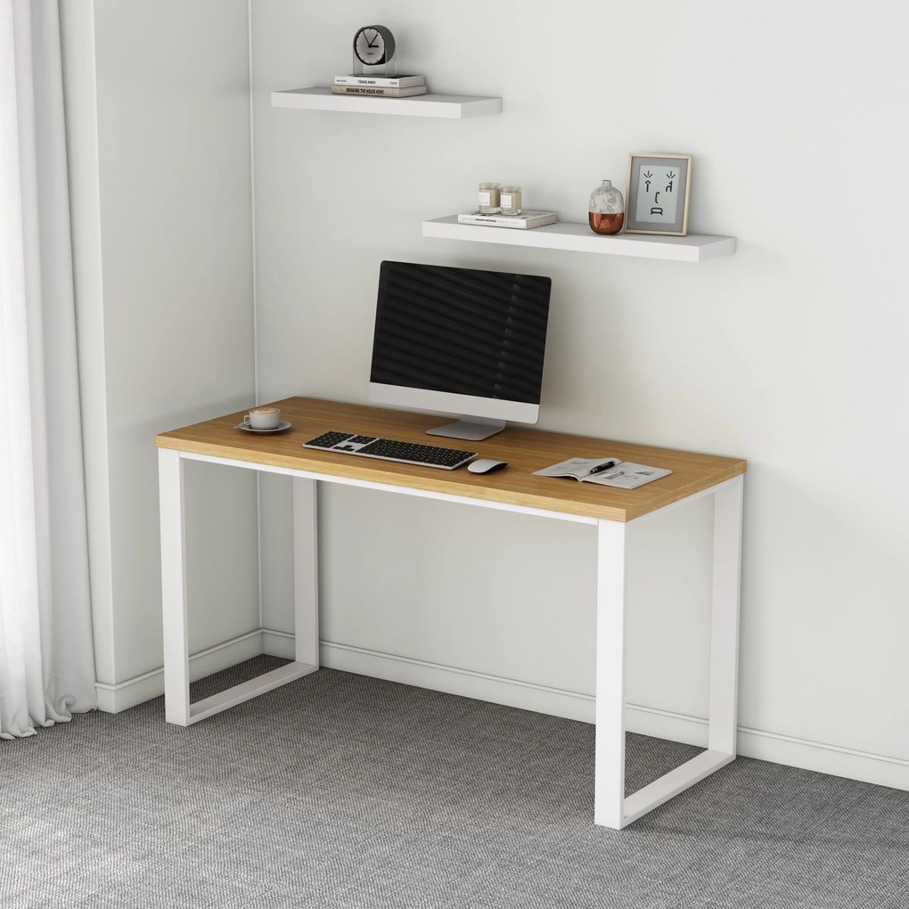 Kancelářský stůl Houseland Nuvia Home 05 140 cm dub/bílý