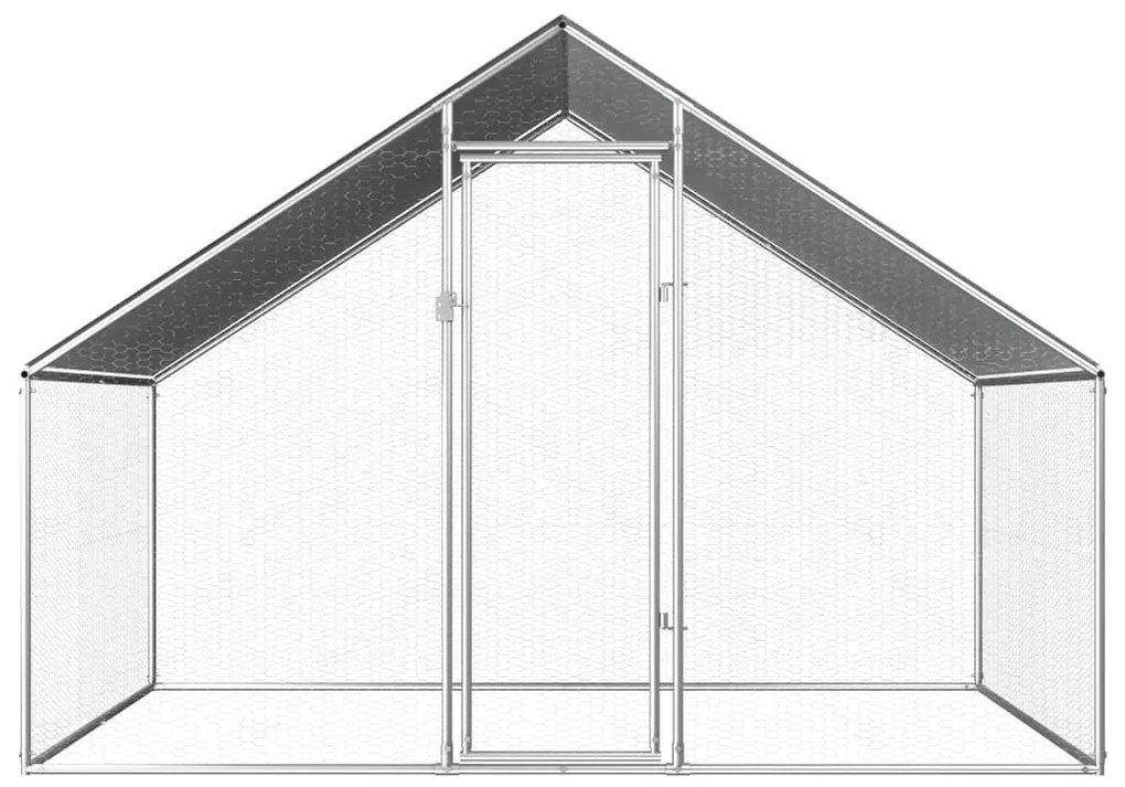 vidaXL Marketos Venkovní klec pro kuřata 2,75 x 2 x 1,92 m pozinkovaná ocel