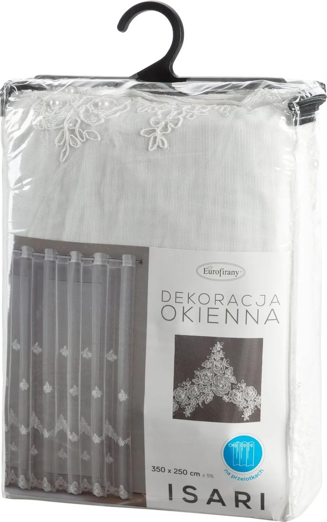 ZÁCLONA NA KROUŽCÍCH ISARI 350X250 CM KVĚTY