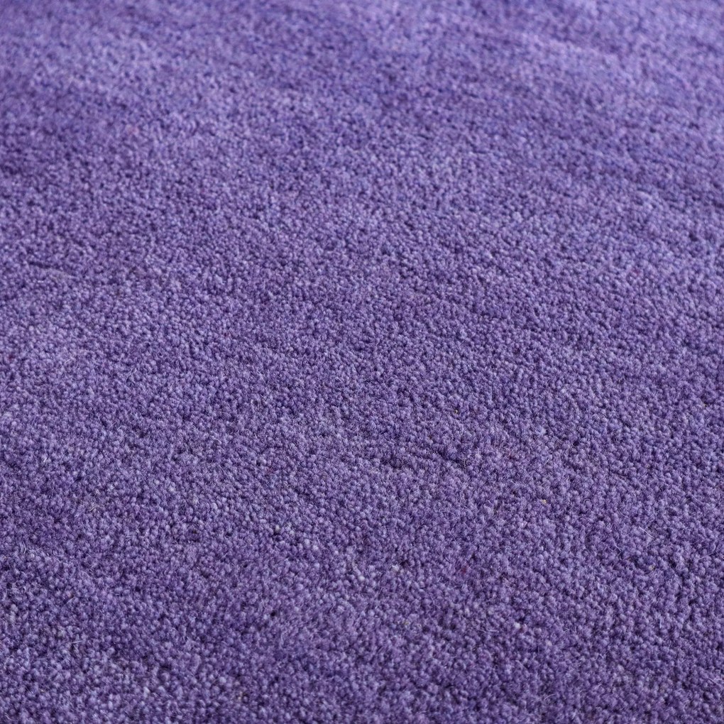Asra, Ručně všívaný kusový koberec Asra wool fialová, 60x110, fialová, ložnice