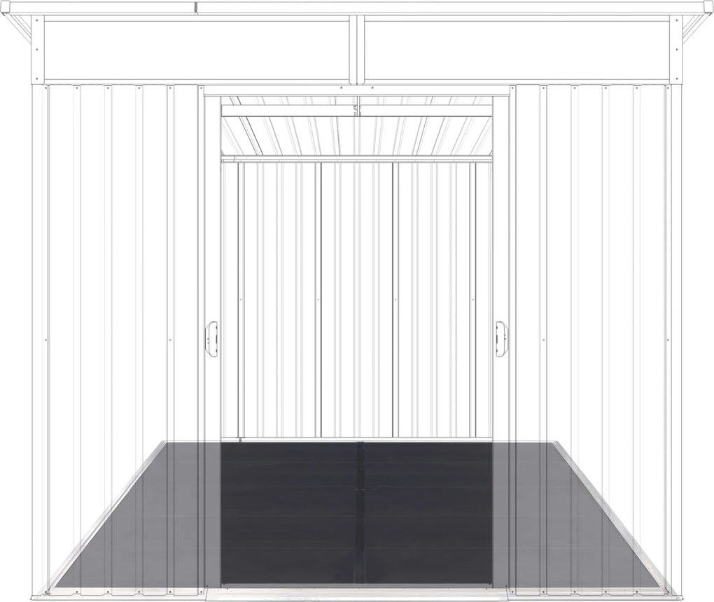 Podlaha BBFL-ZDSL6 pro zahradní domek BestBerg ZDSL-6 / 251 x 216 cm / černá