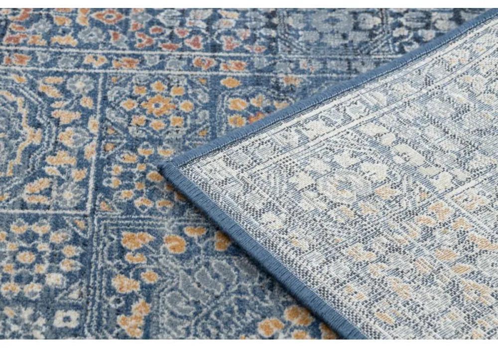 Vlněný kusový koberec Hamid modrý 80x150cm