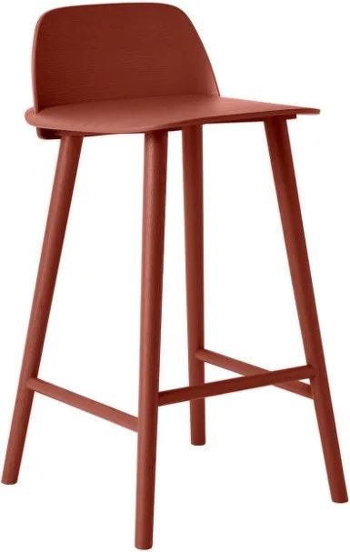 Muuto Barová stolička Nerd 65 cm, dark red