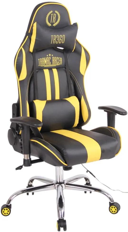 Bhm germany Kancelářská židle Limit XM s masážní funkcí, syntetická kůže, černá / žlutá