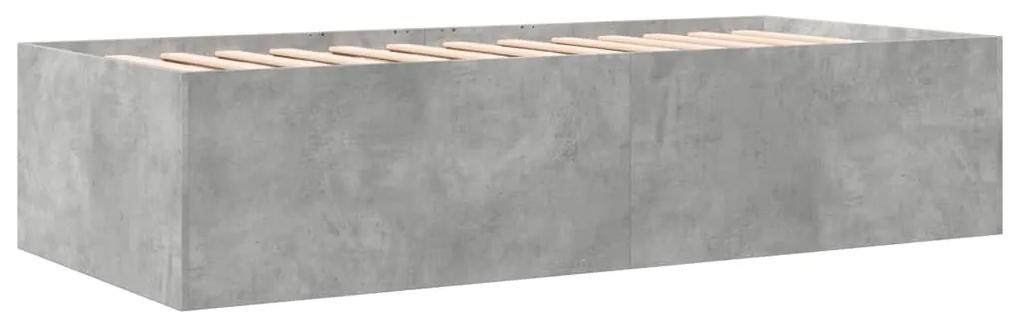 Válenda se zásuvkami betonově šedá 100x200 cm kompozitní dřevo