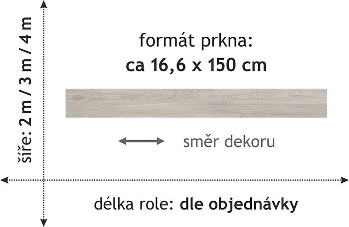 PVC bytové SKARA 2303 dekor dřeva - šíře 2 m