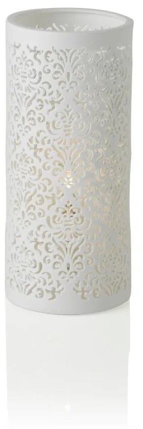 Porcelánová stolní lampa Brandani Jacquard, výška 28 cm