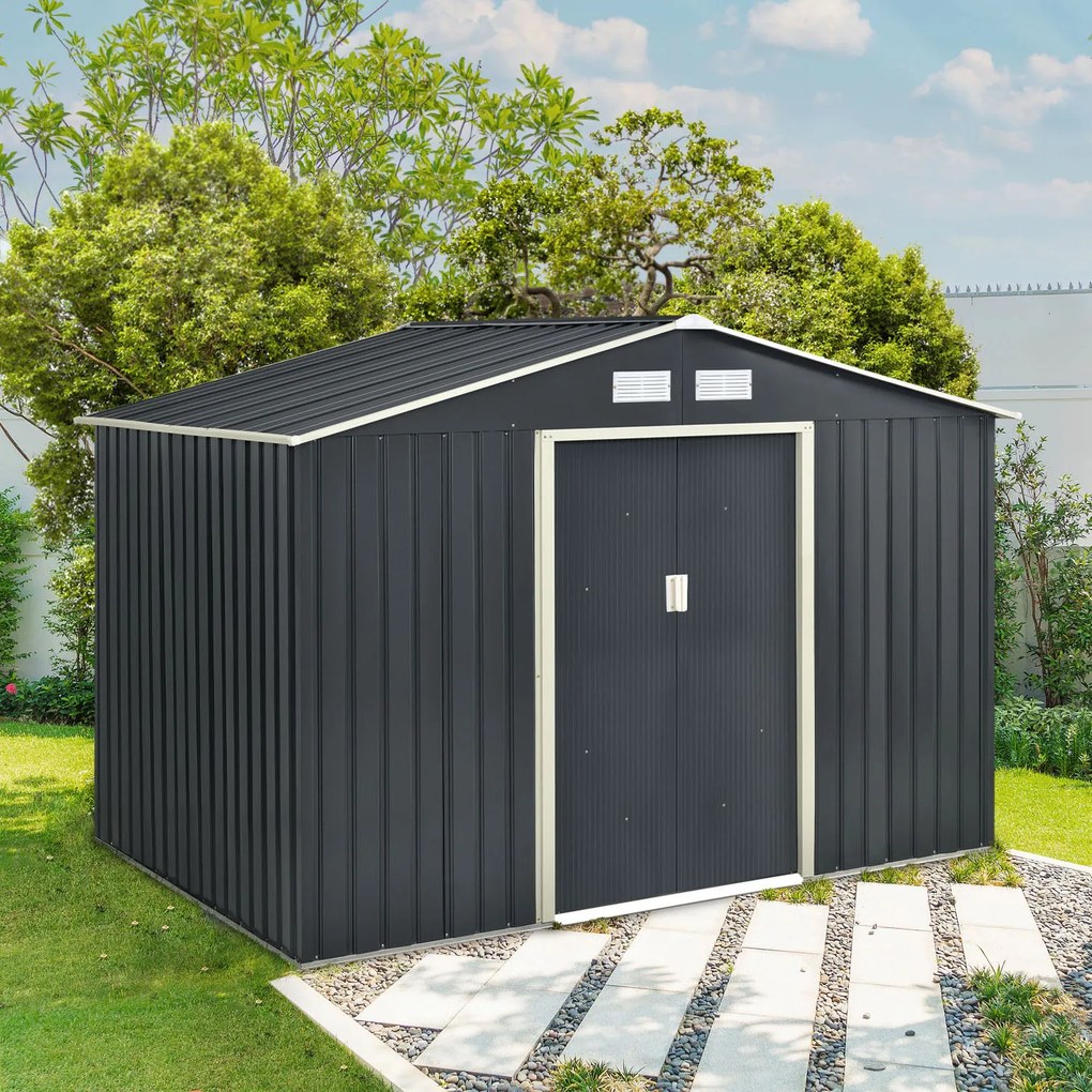Juskys Zahradní domek XL 277×191×192 cm - antracit