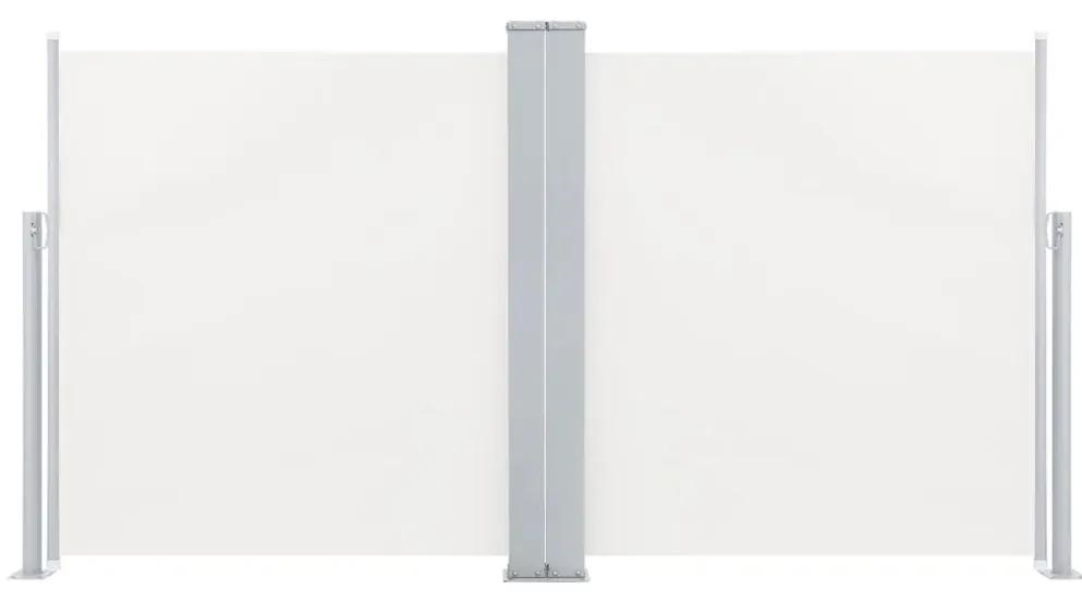 vidaXL Zatahovací boční markýza / zástěna krémová 100 x 600 cm