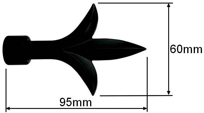 GARNÝŽE-HEBR Garnýž Lilie černá jednoduchá 440 cm