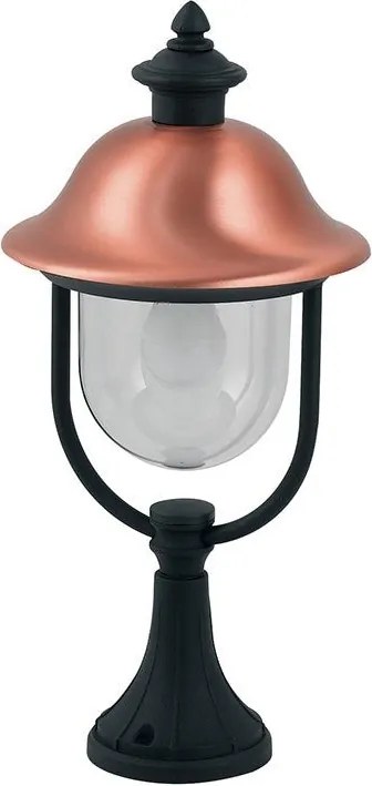 FAN LANT-VENEZIA-L1 Venkovní svítidlo LUME VENEZIA černá/měď, 1xE27, IP44, 25 x 53,8 cm - FANEUROPE