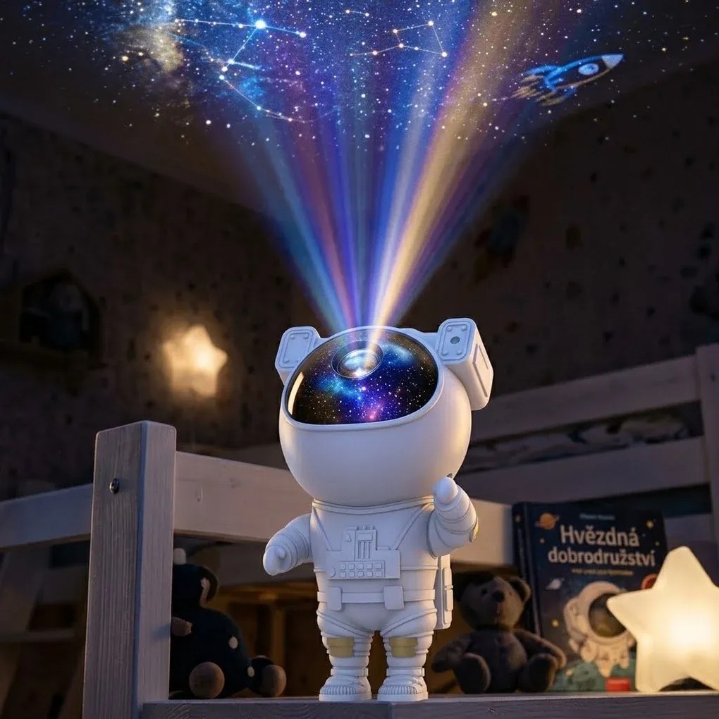 Izoxis Hvězdný projektor ve tvaru astronauta s dálkovým ovládáním Biano.cz