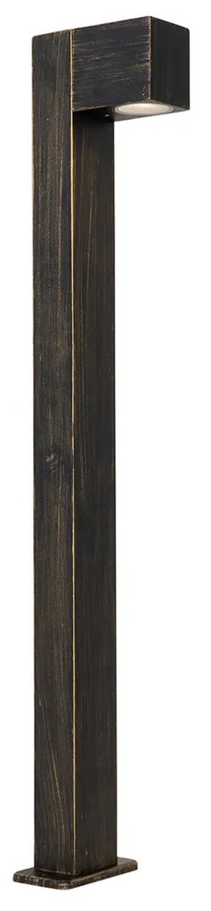 Industriální stojací venkovní lampa starožitné zlato 80 cm IP44 - Baleno