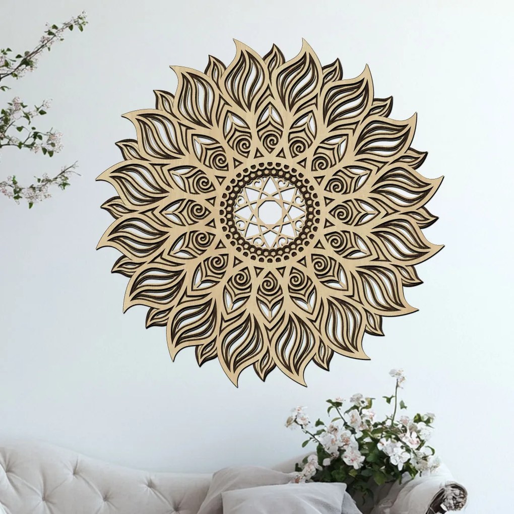 dřevo života 3 vrstvá mandala VNITŘNÍ PLAMEN Rozměry (cm): 40, Zvolte barevný dekor: wenge-javor