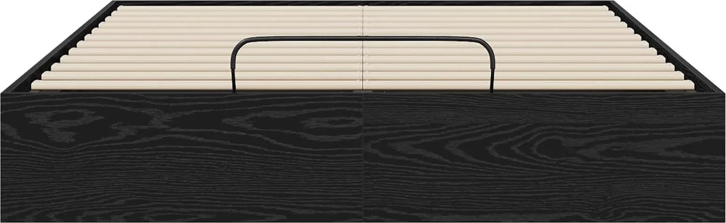 Ottoman postel Černý Dub 203 x 150 x 25 cm Dřevěný materiál 3409222